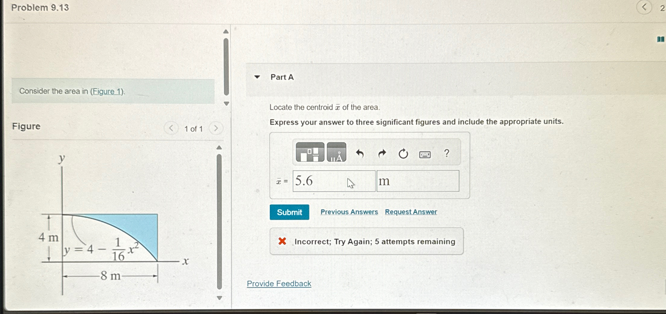 Solved Problem 9.13Consider the area in (Figure 1).Figure1 | Chegg.com
