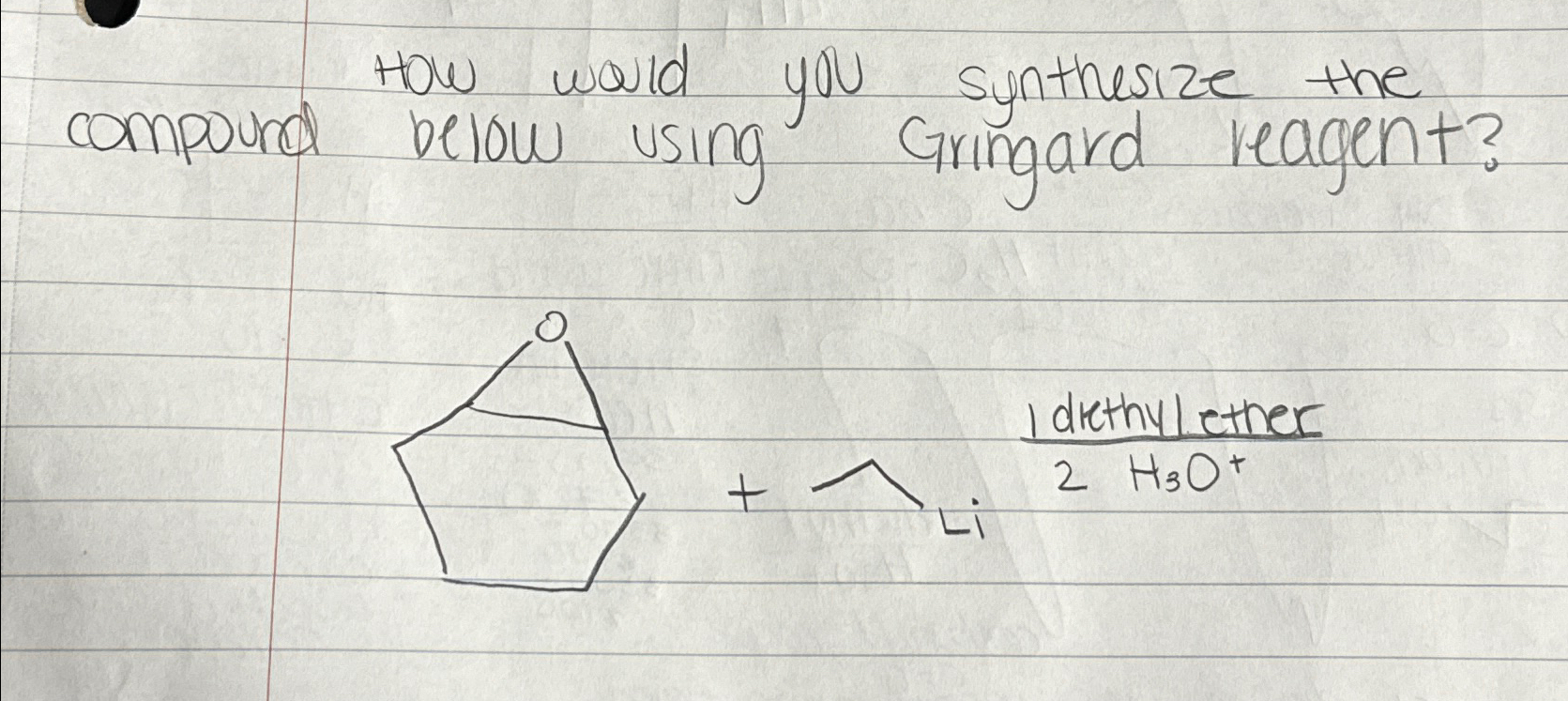 Solved How would you synthesize the compound below using | Chegg.com