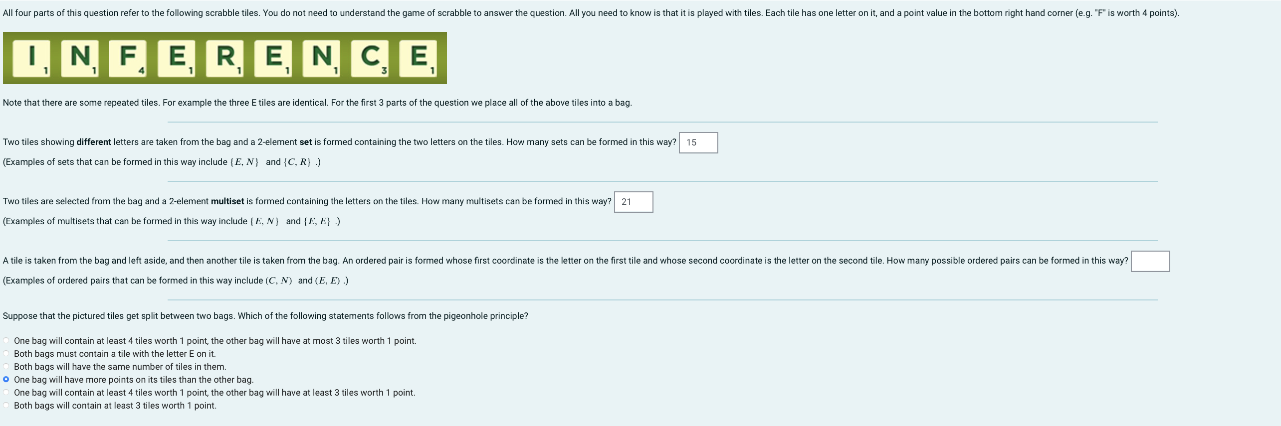 Solved Note that there are some repeated tiles. For example | Chegg.com