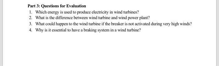 Solved Part 3: Questions for Evaluation 1. Which energy is | Chegg.com