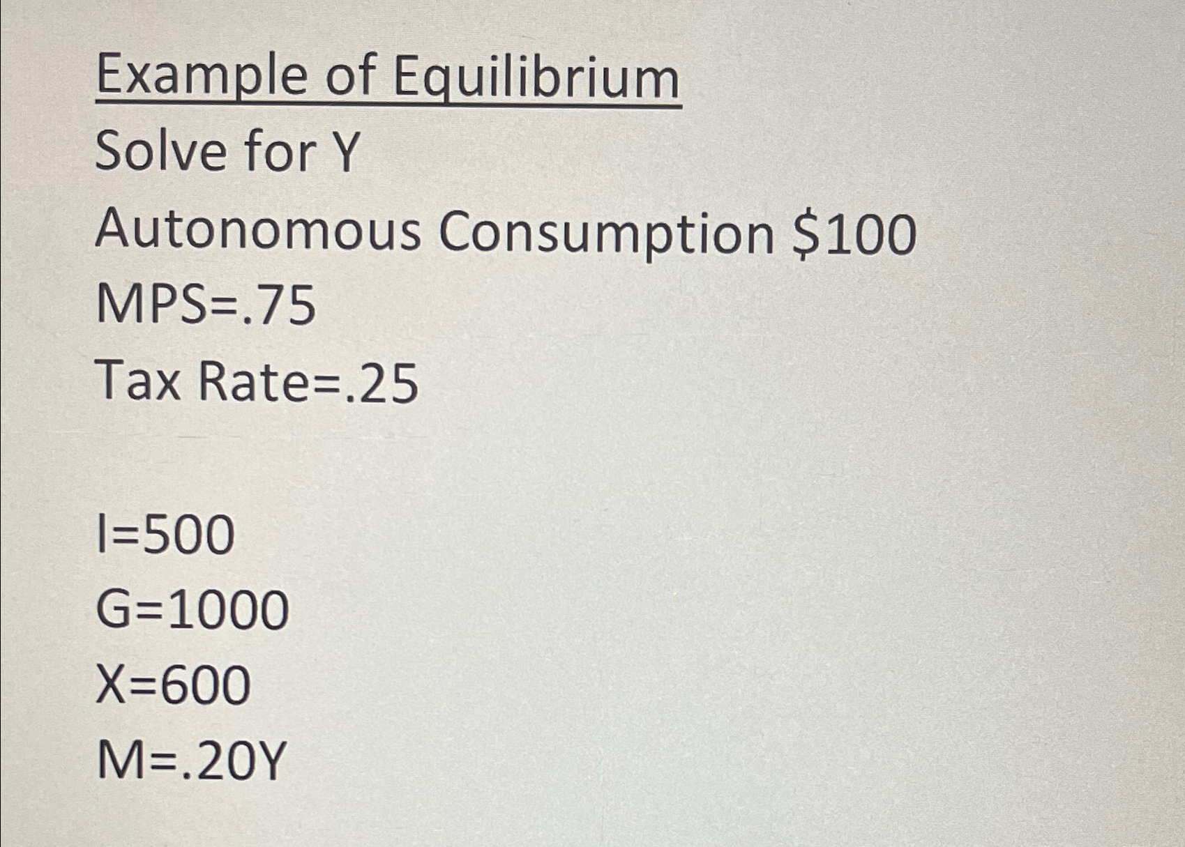 Solved Example of EquilibriumSolve for YAutonomous | Chegg.com