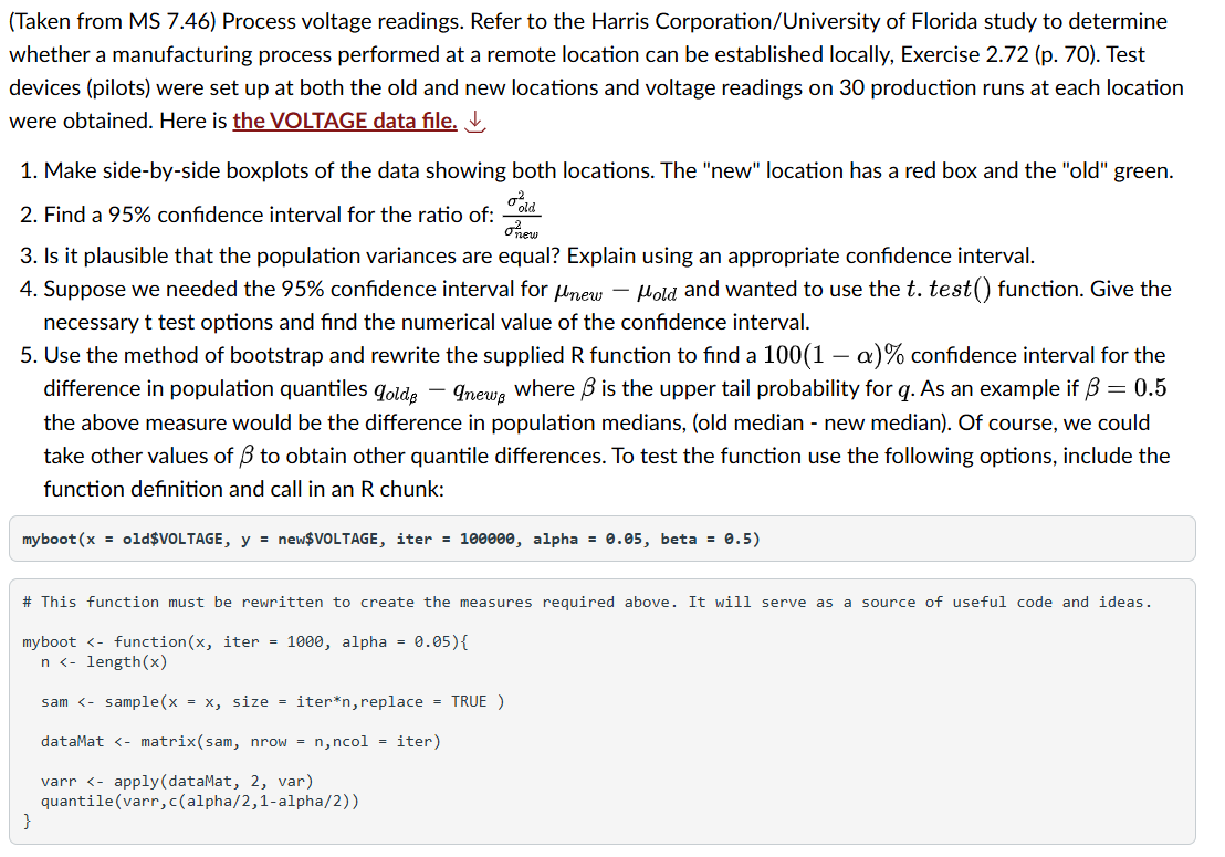 (Taken from MS 7.46) ﻿Process voltage readings. Refer | Chegg.com