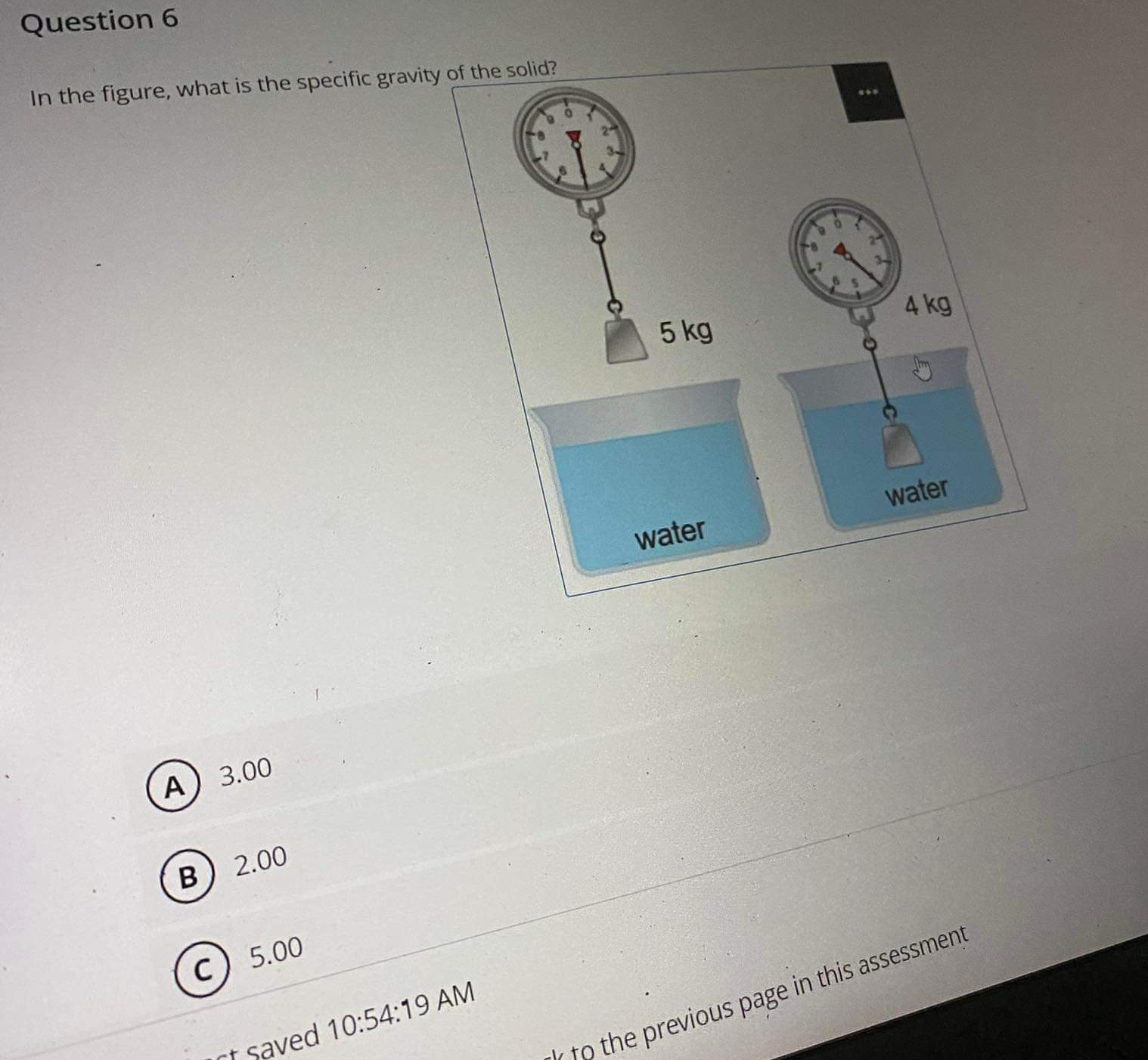 Solved Question 6In the figure, what is the specific gravity | Chegg.com