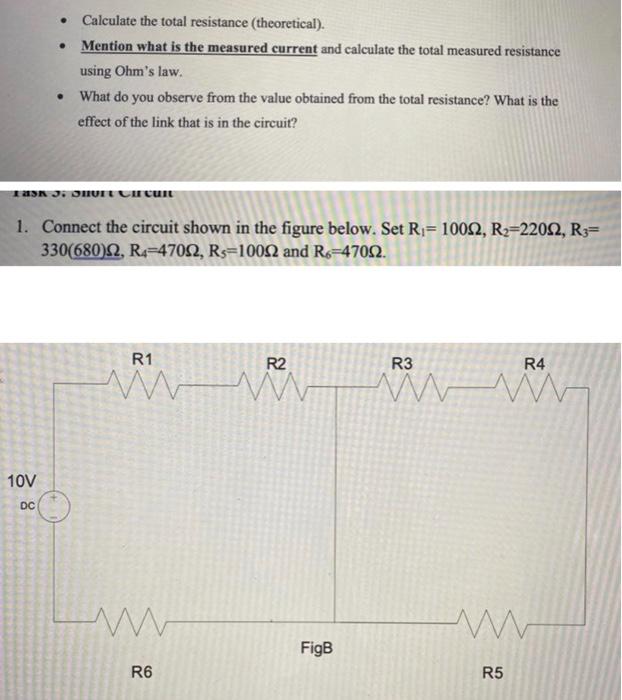 Solved . Calculate the total resistance (theoretical). | Chegg.com