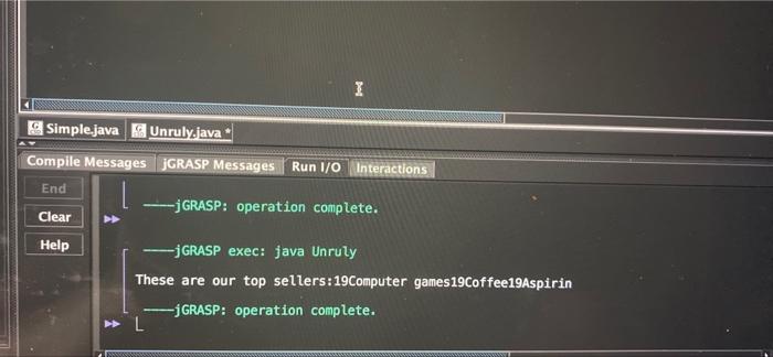 Solved Fix the java program given, so that when jGrasp | Chegg.com