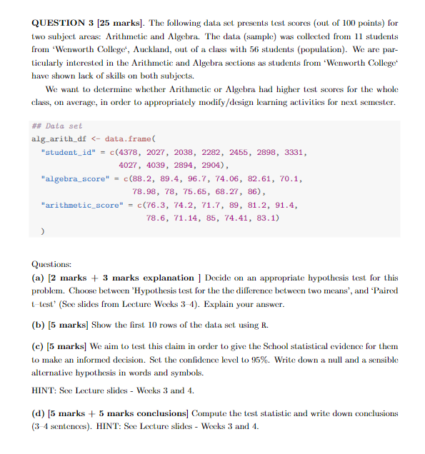Solved Complete the following in rstudio, quesiton in image | Chegg.com