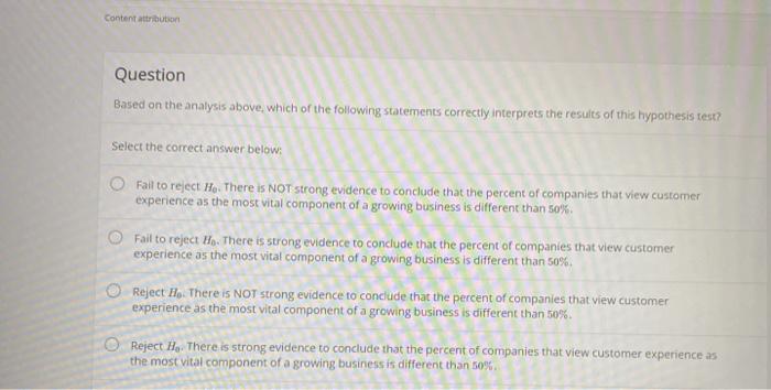 Solved Content attribution Question Based on the analysis | Chegg.com