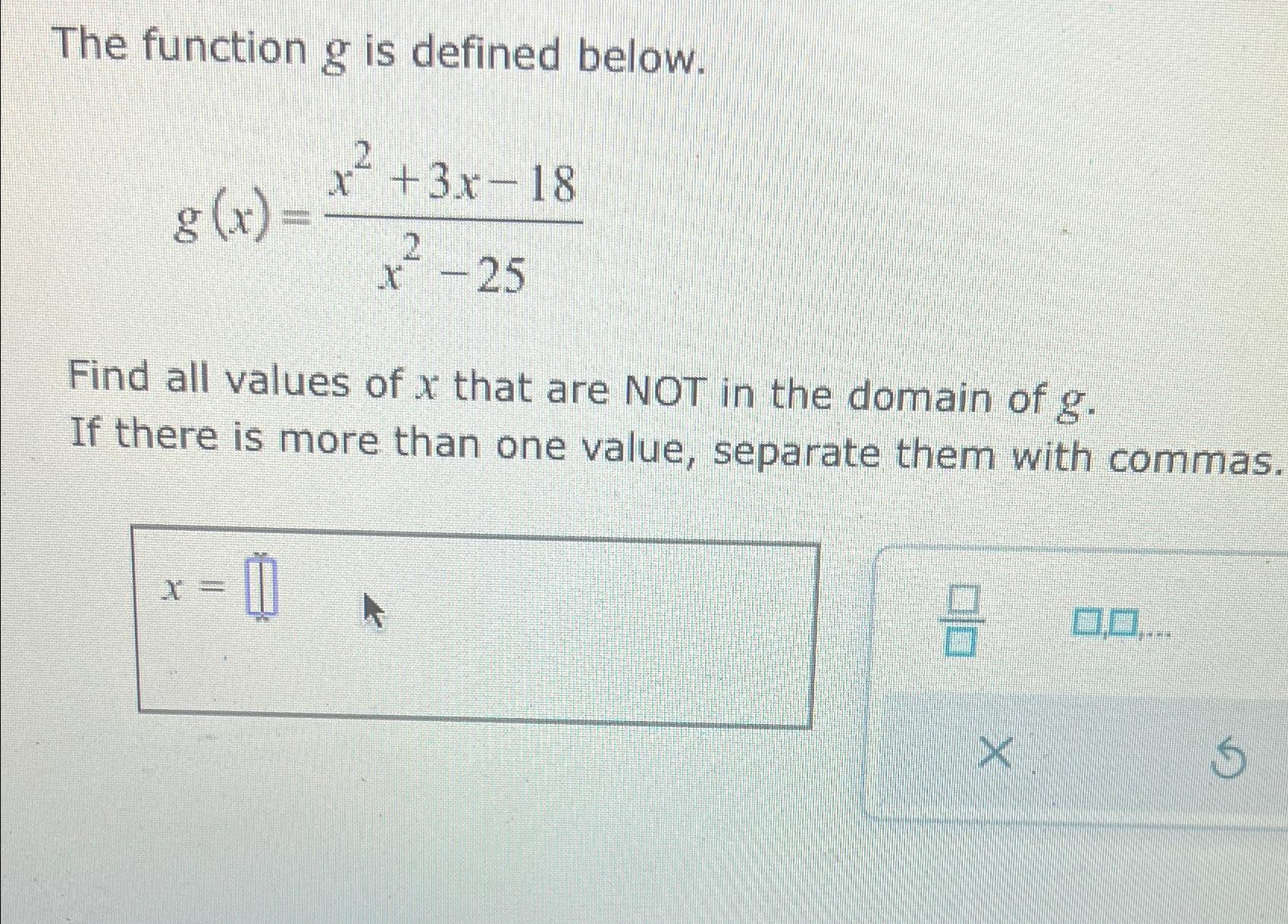 Solved The function g ﻿is defined | Chegg.com