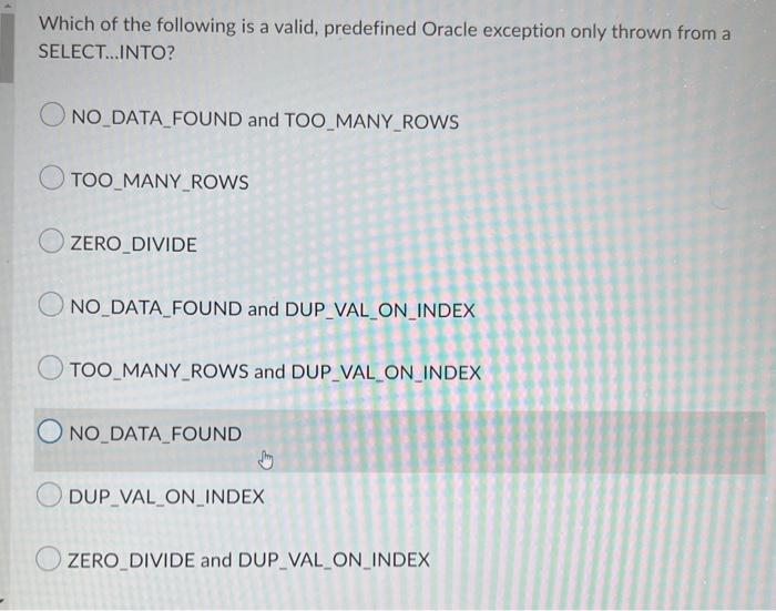 Solved Assuming no other exception handlers have been | Chegg.com