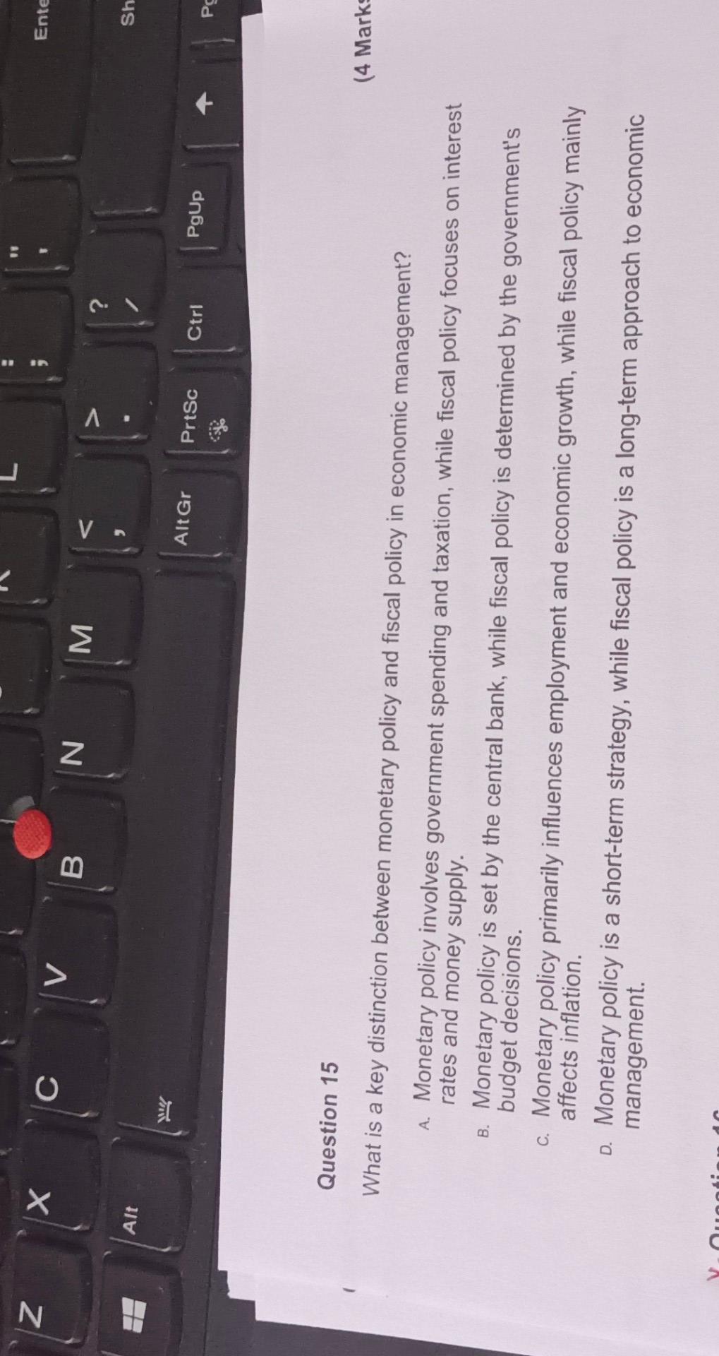 Solved Question 15 What is a key distinction between | Chegg.com