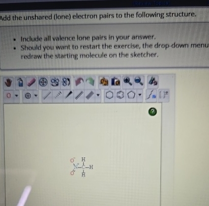 Solved Add the unshared (lone) ﻿electron pairs to the | Chegg.com
