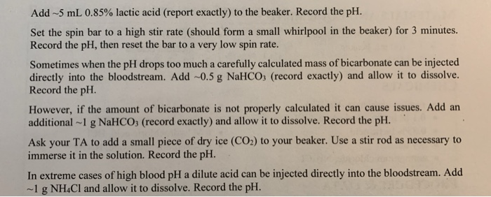 Solved What happens to your blood pH when you exercise? What | Chegg.com