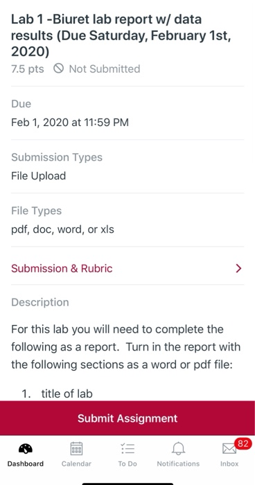 Lab 1 -Biuret lab report w/ data results (Due | Chegg.com