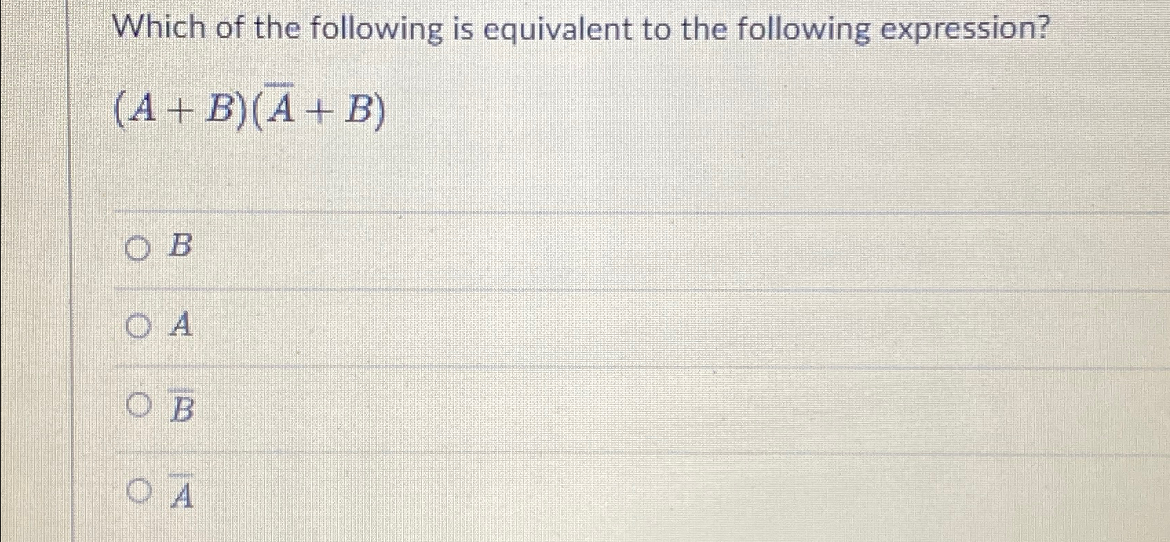 Solved Which of the following is equivalent to the following | Chegg.com