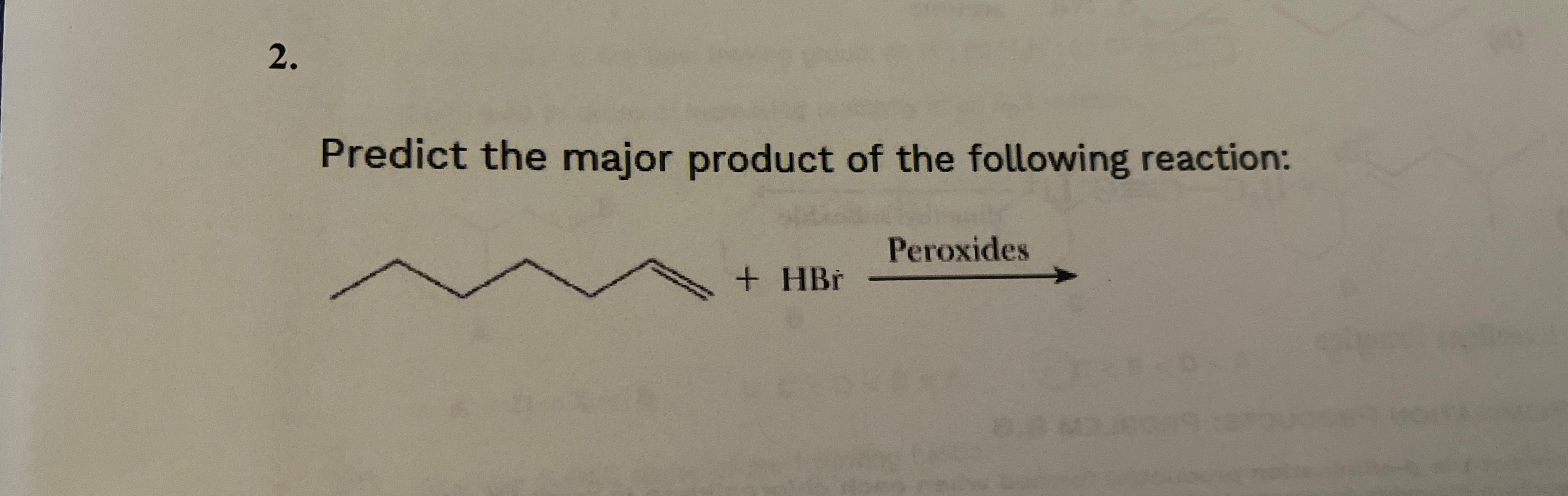 Solved Predict the major product of the following reaction: | Chegg.com