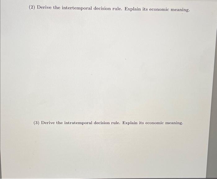 Solved 2 Dynamic Stochastic General Equilibrium 20pt For