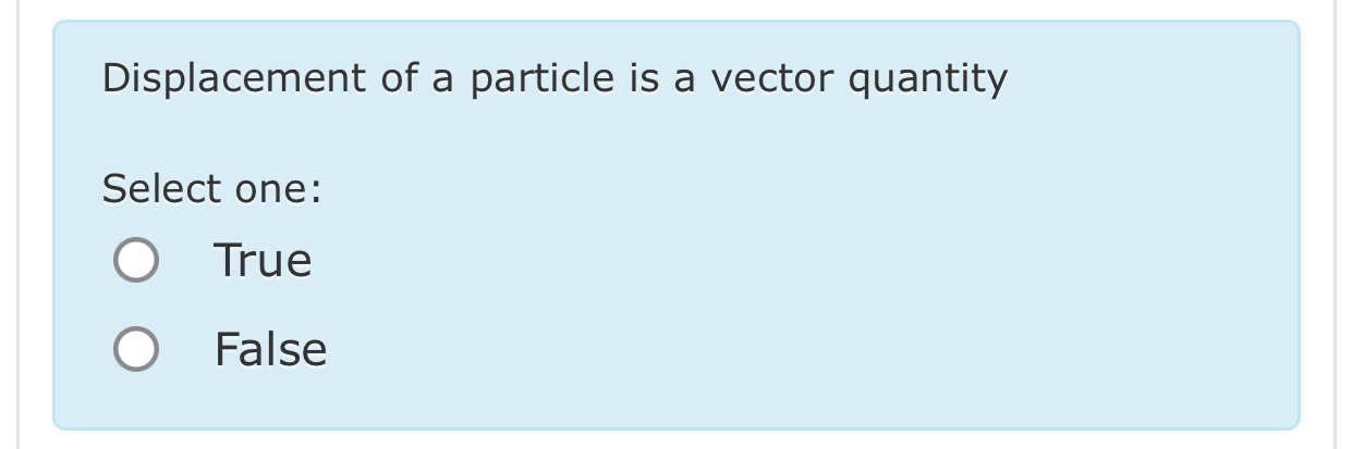 Solved Displacement of a particle is a vector quantitySelect | Chegg.com