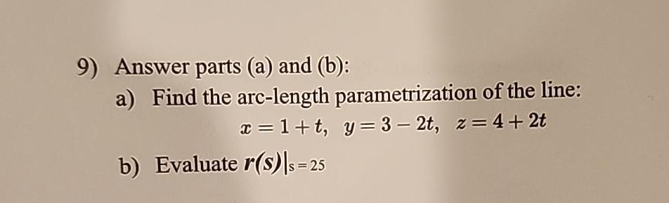 Solved Answer parts (a) ﻿and (b):a) ﻿Find the arc-length | Chegg.com