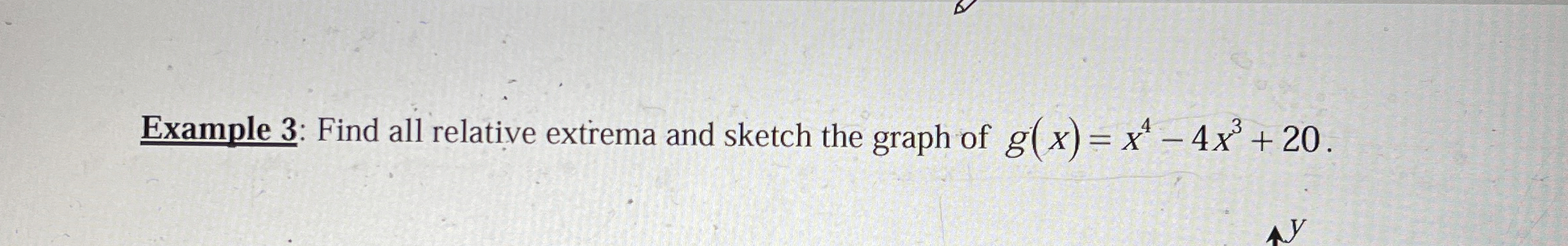 Solved Example 3: Find all relative extrema and sketch the | Chegg.com