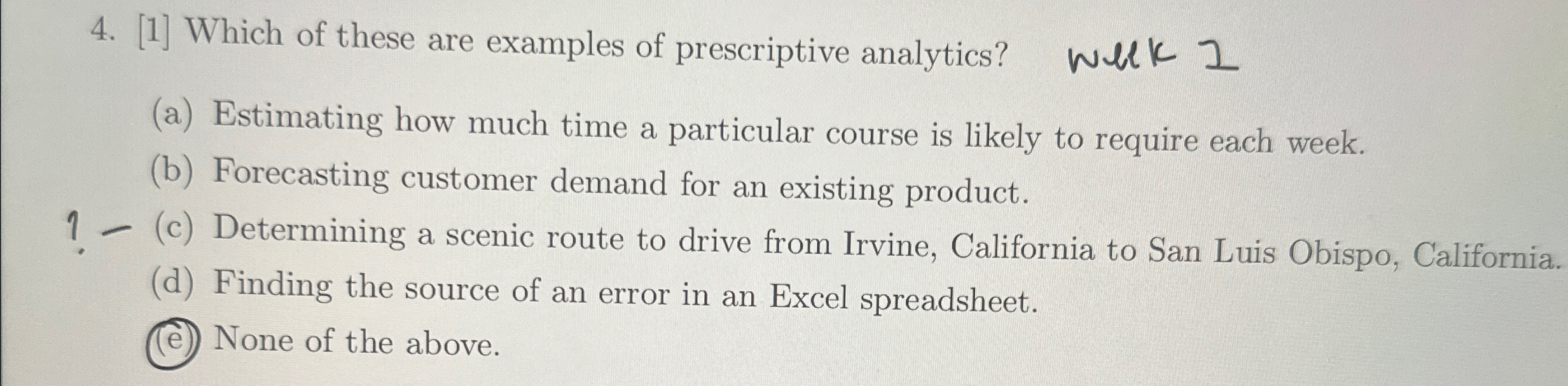 Solved [1] ﻿Which of these are examples of prescriptive | Chegg.com