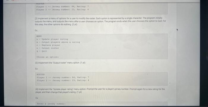 Solved 9 5 Lab Program Soccer Team Roster This Program