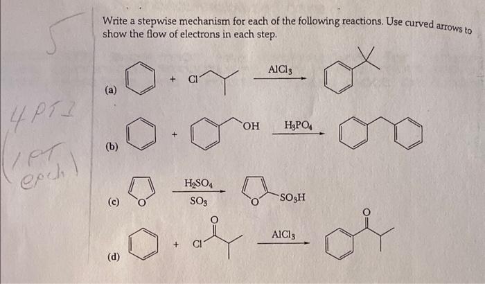Solved Write a stepwise mechanism for each of the following | Chegg.com