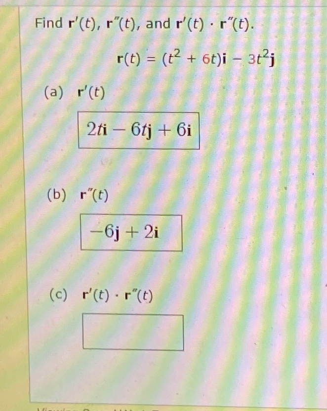 Solved Find r'(t),r''(t), ﻿and | Chegg.com