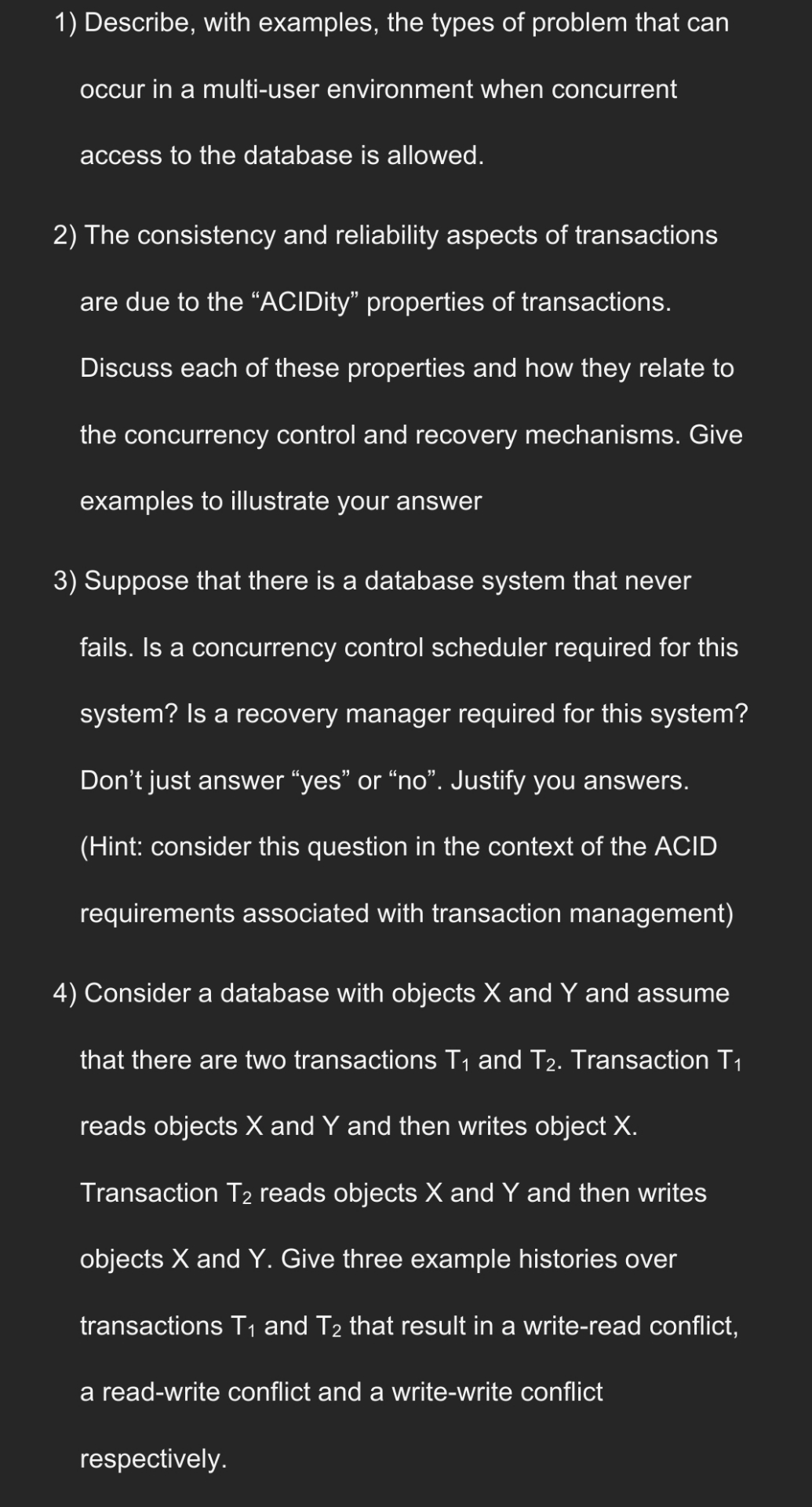 Solved 1. ﻿Describe, with examples, the types of problem | Chegg.com