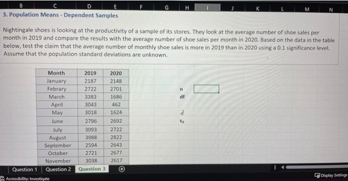 Solved Nightingale shoes is looking at the productivity of a | Chegg.com