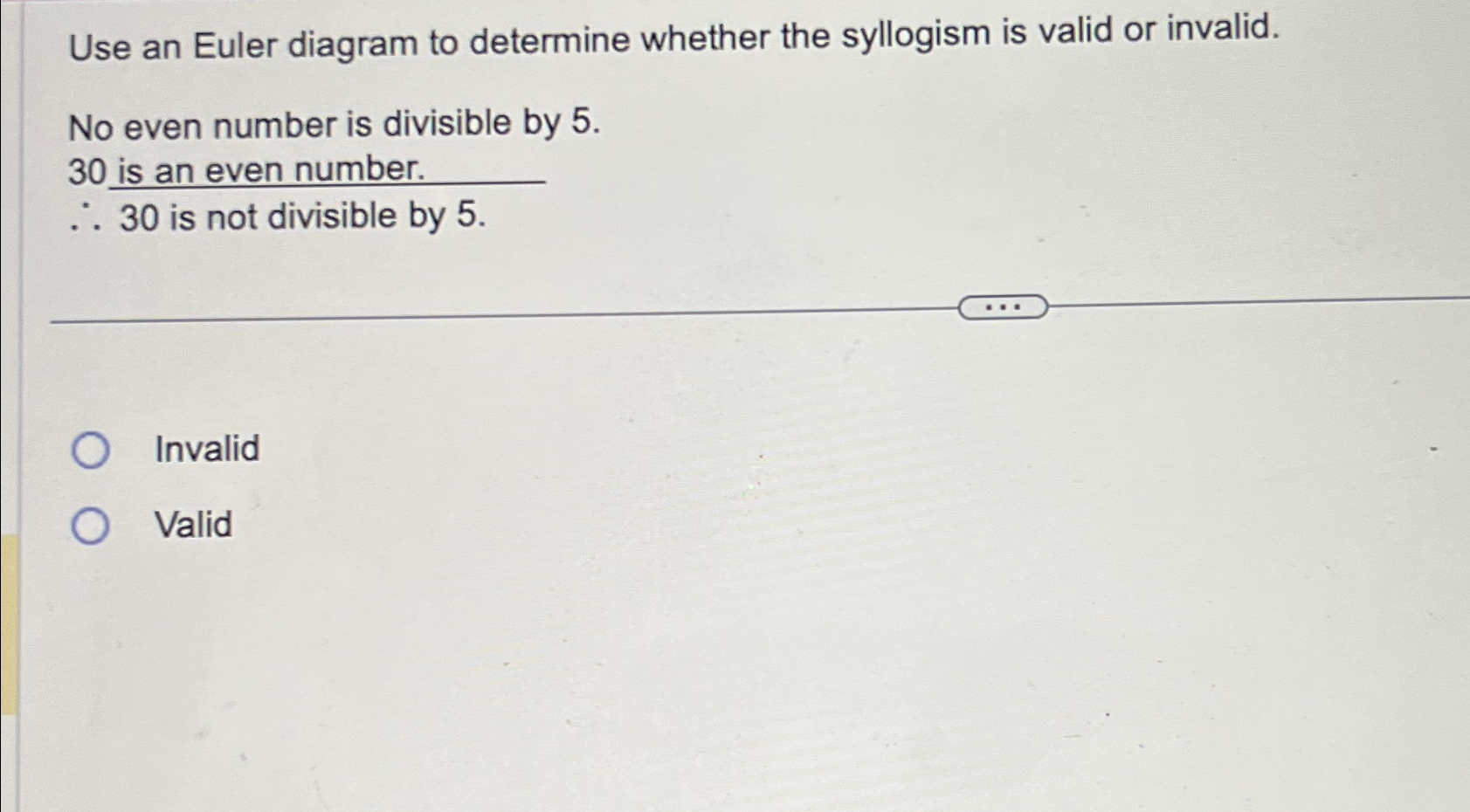 Solved Use an Euler diagram to determine whether the | Chegg.com