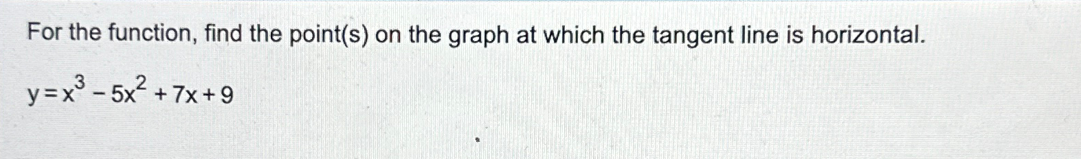 Solved For the function, find the point(s) ﻿on the graph at | Chegg.com