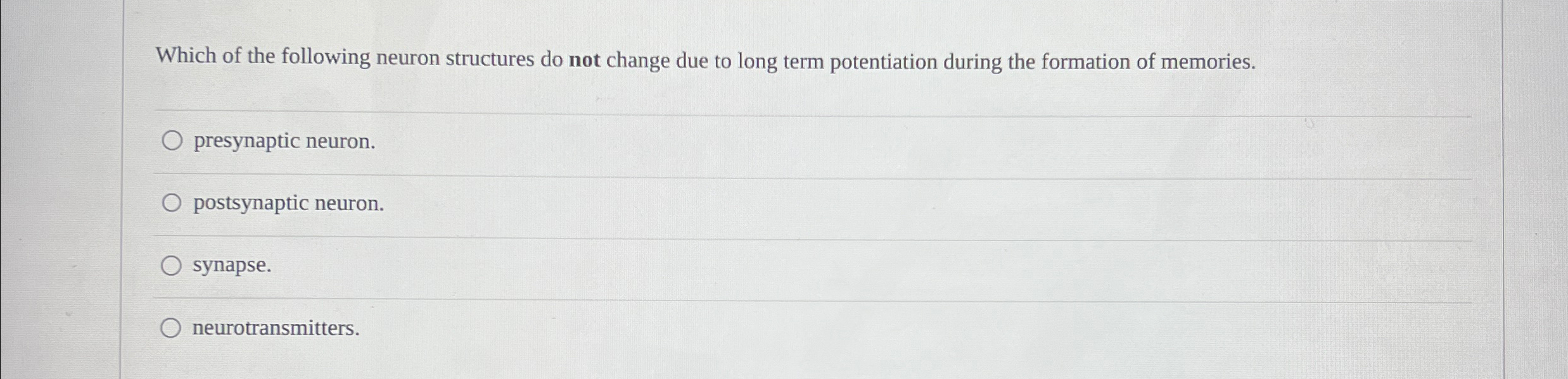 Solved Which of the following neuron structures do not | Chegg.com