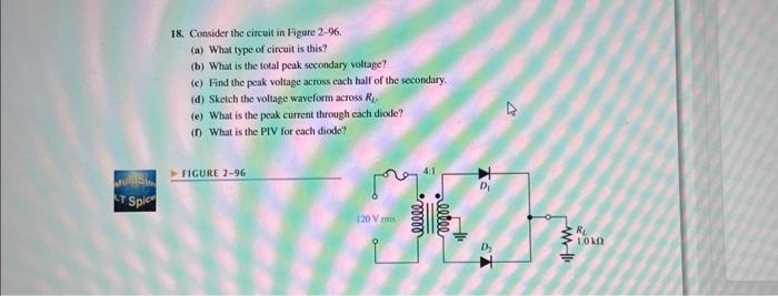 Solved 18 Consider The Circuit In Figure 2 96 A What