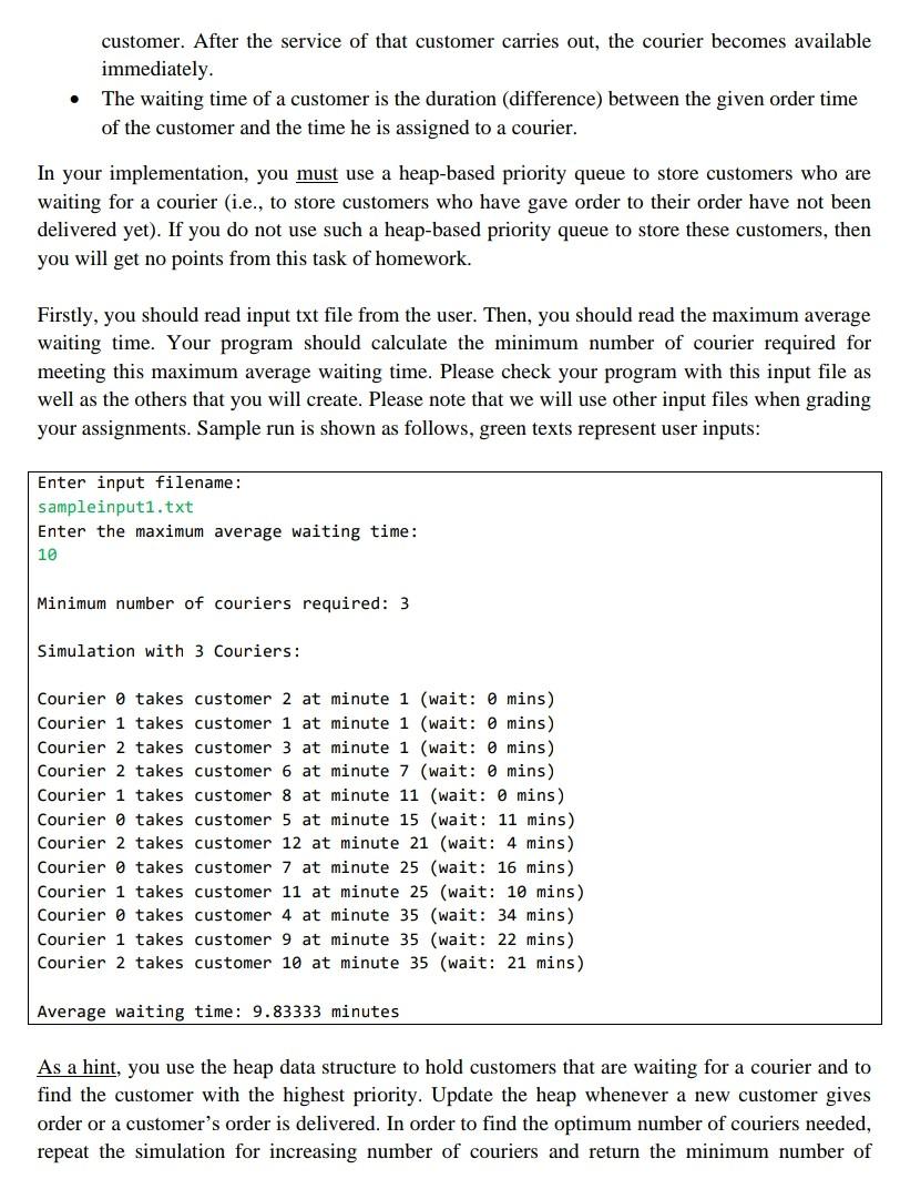 Solved In this task, you are supposed to implement a Java | Chegg.com