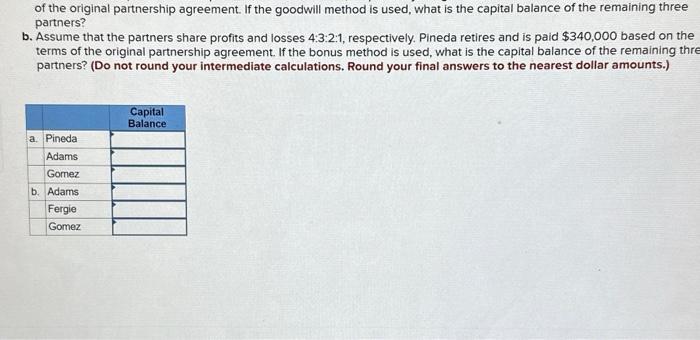 Solved The EN.D. partnership has the following capital | Chegg.com