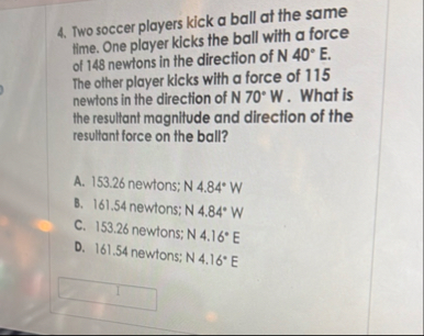 Solved Two soccer players kick a ball at the same tlime. | Chegg.com
