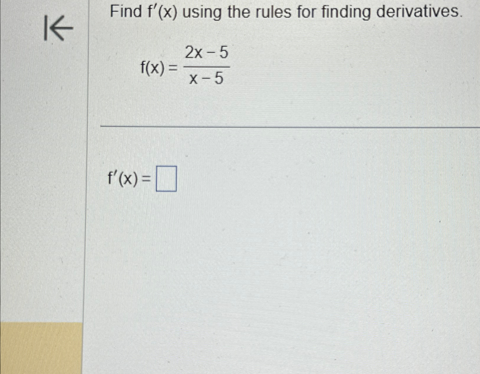 Solved Find f'(x) ﻿using the rules for finding | Chegg.com