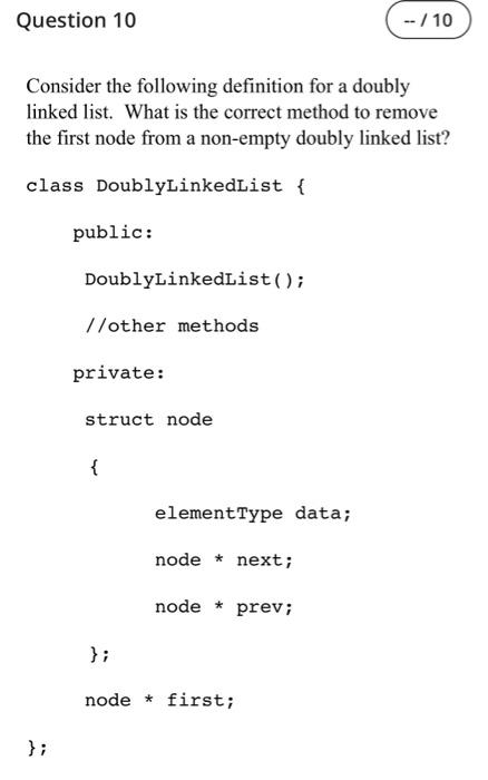 Solved Question 10 --/10 Consider the following definition | Chegg.com