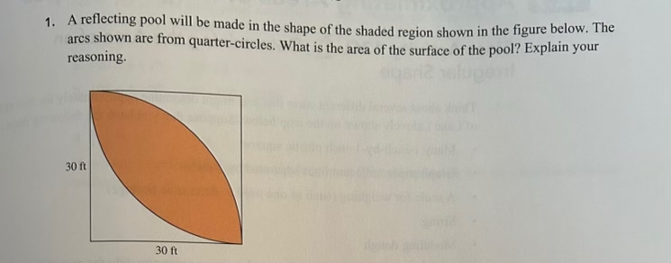 Solved A reflecting pool will be made in the shape of the | Chegg.com