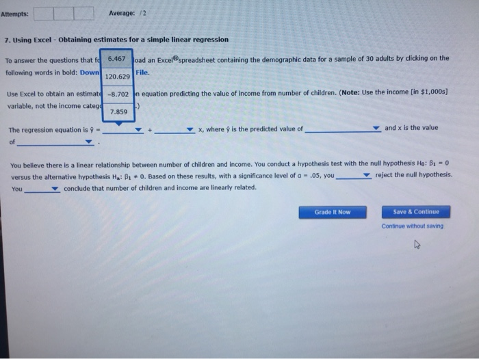 Solved Back to Assignment Attempts: Average: 2 7. Using | Chegg.com