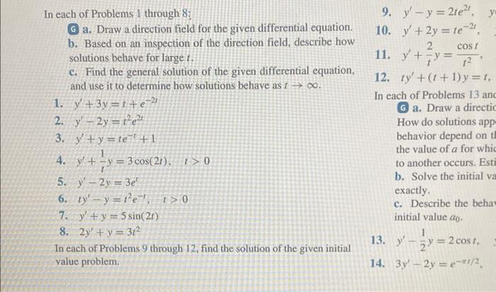 Solved In each of Problems 9 through 12, find the solution | Chegg.com