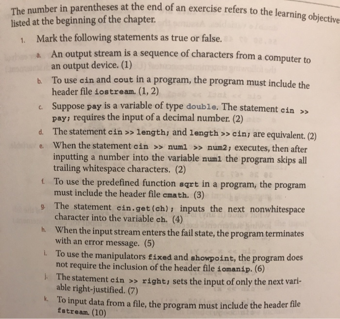 Solved The number in parentheses at the end of an exercise | Chegg.com