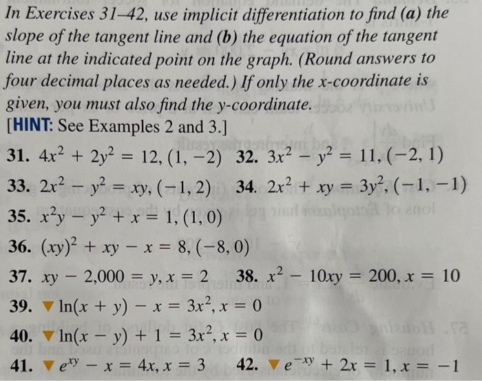 Solved In Exercises 31-42, use implicit differentiation to | Chegg.com