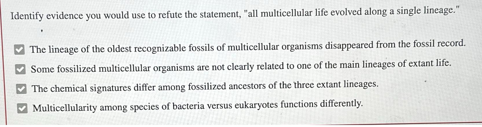 Solved Identify evidence you would use to refute the | Chegg.com