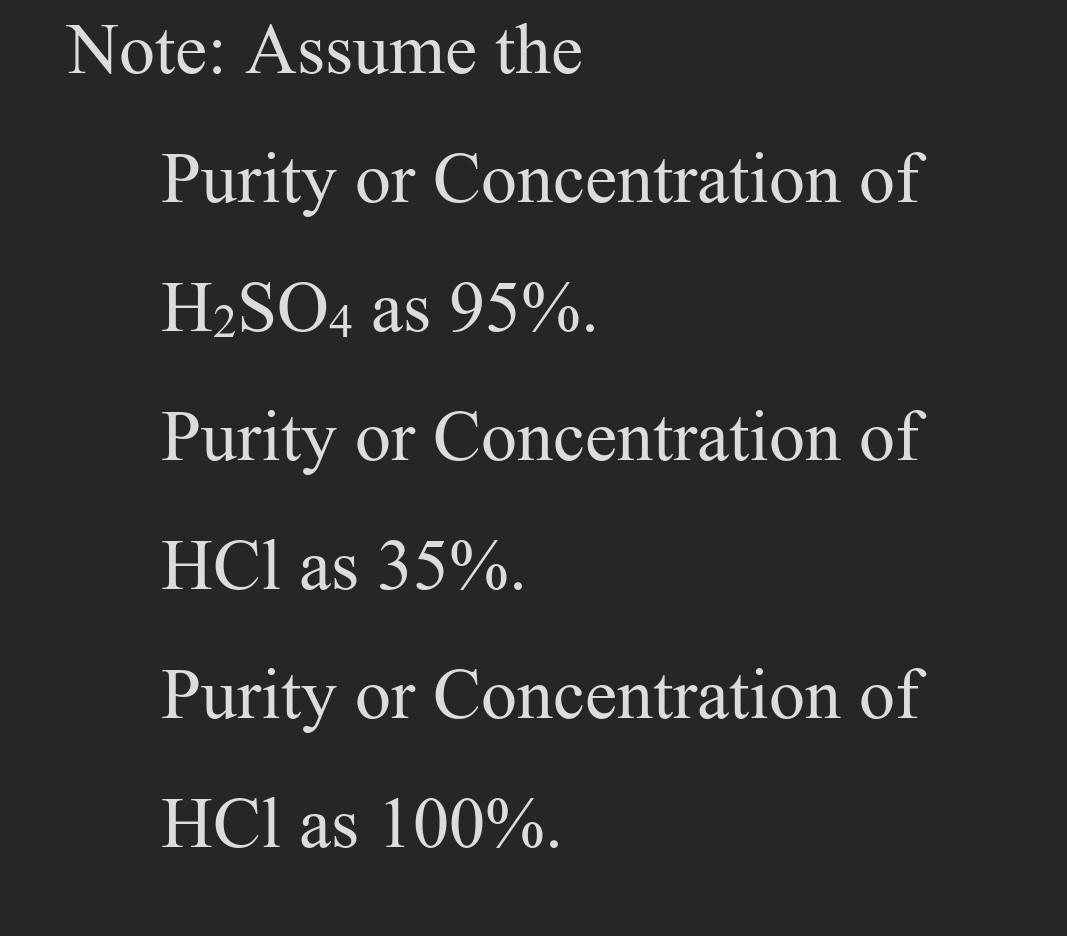 Solved You must have used HCl,H2SO4 and NaOH for | Chegg.com