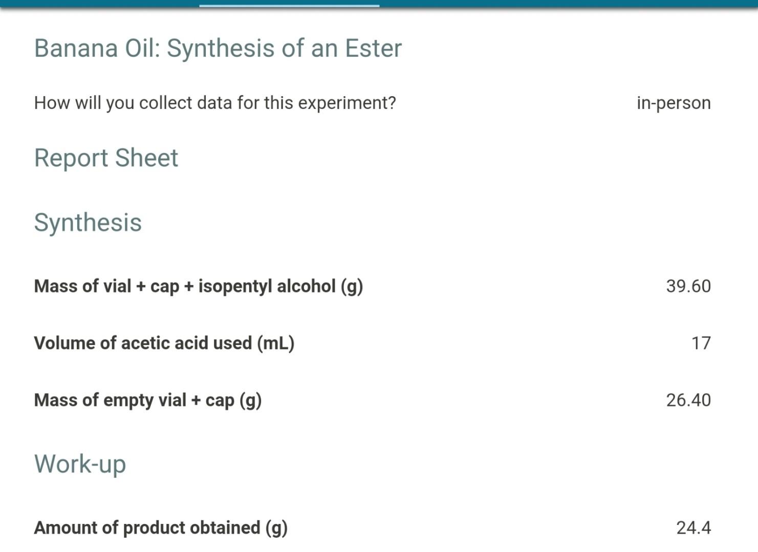 Solved Banana Oil: Synthesis of an Ester How will you | Chegg.com