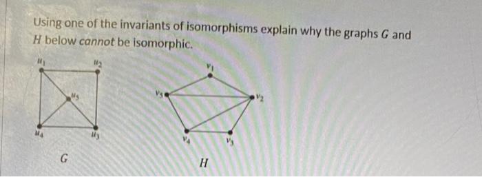Solved Using one of the invariants of isomorphisms explain | Chegg.com