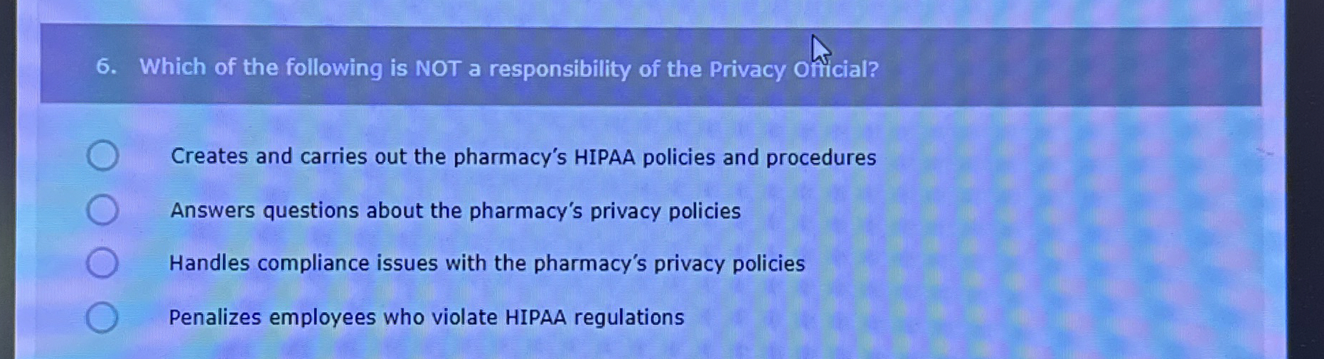 Solved Which of the following is NOT a responsibility of the | Chegg.com