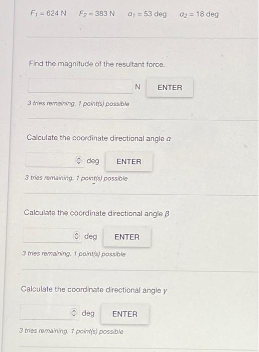 Solved Consider the following picture where the resultant | Chegg.com