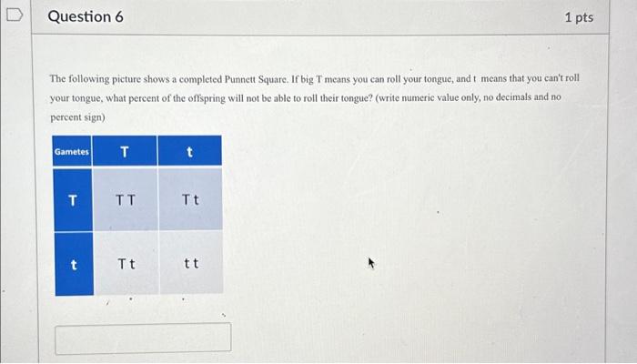 Solved Question 6 The following picture shows a completed | Chegg.com